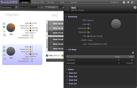 How Do I View The Properties Of A Volume On My Readydata Storage System