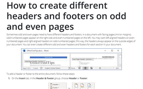 How To Create Different First Page Header In Word 2016 Monitortide