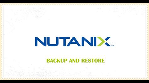 Nutanix Backup Restore Nutanix VM Details YouTube