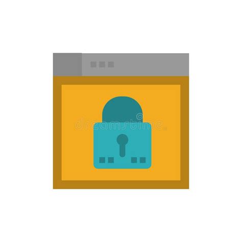 Login Secure Web Layout Password Lock Flat Color Icon Vector Icon Banner Template Stock