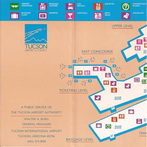 Tucson International Airport Tus Terminal Map 1986 Flickr