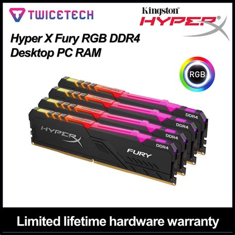Hyper X Fury Rgb Ddr4 Desktop Pc Ram 8gb 16gb 32gb 2666 Mhz
