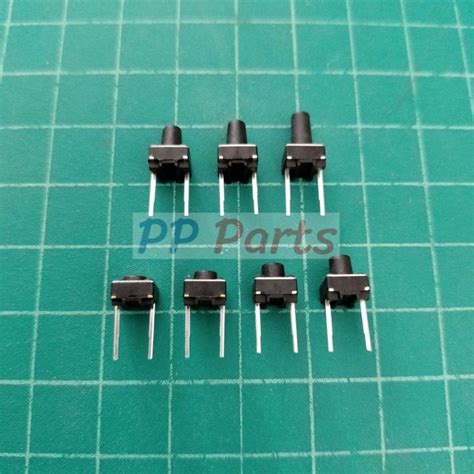 สวิทช์ Push Button Switch สวิทช์ปุ่ม กดติด ปล่อยดับ Micro Trigger Tact Switch Dip 2 ขา 6x6xhmm