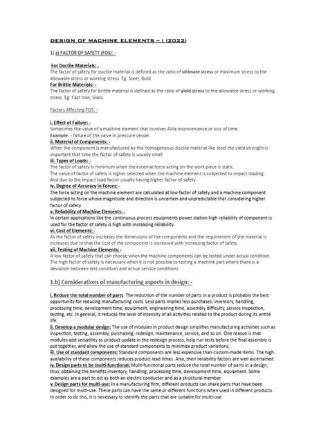 Machine Design Notes Pdf Fracture Hardness