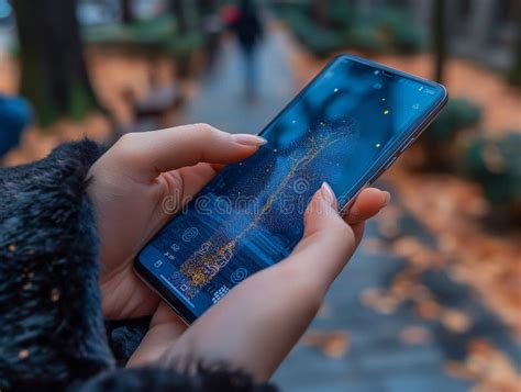 Female Scanning Fingerprint On Smartphone Fingerprint Identification On Mobile Phone To Access