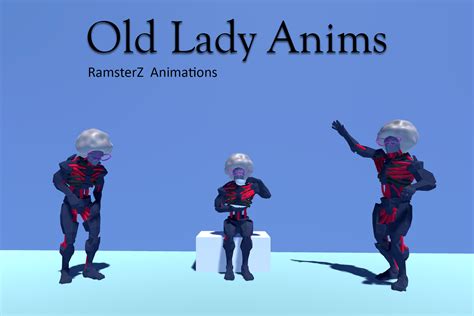 Old Lady Anims 3d Animations Unity Asset Store