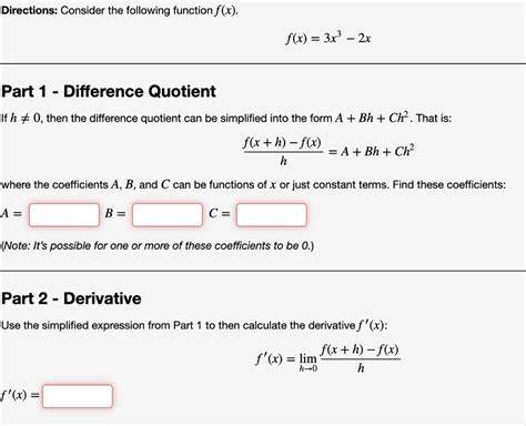 Solved Directions Consider The Following Function F X Chegg Com