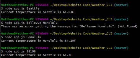 Github Mattoattackoweathercli Creating A Command Line Application