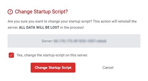 How To Change The Startup Script On A Vultr Cloud Compute Instance