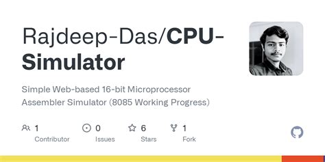 GitHub Rajdeep Das CPU Simulator Simple Web Based Bit Microprocessor Assembler Simulator