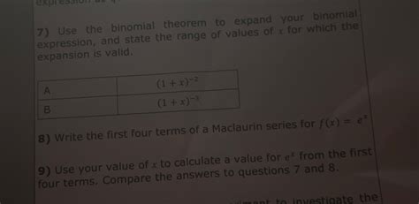 solved use the binomial theorem to expand your binomial