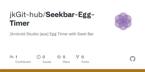 GitHub JkGit Hub Seekbar Egg Timer Android Studio Java Egg Timer