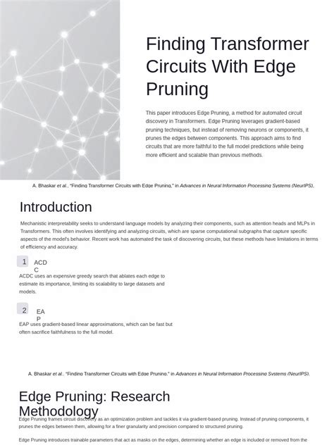 Finding Transformer Circuits With Edge Pruning Presentation Pdf