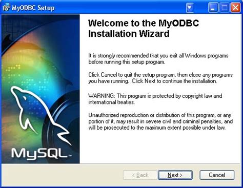 Mysql Odbc Driver Installation