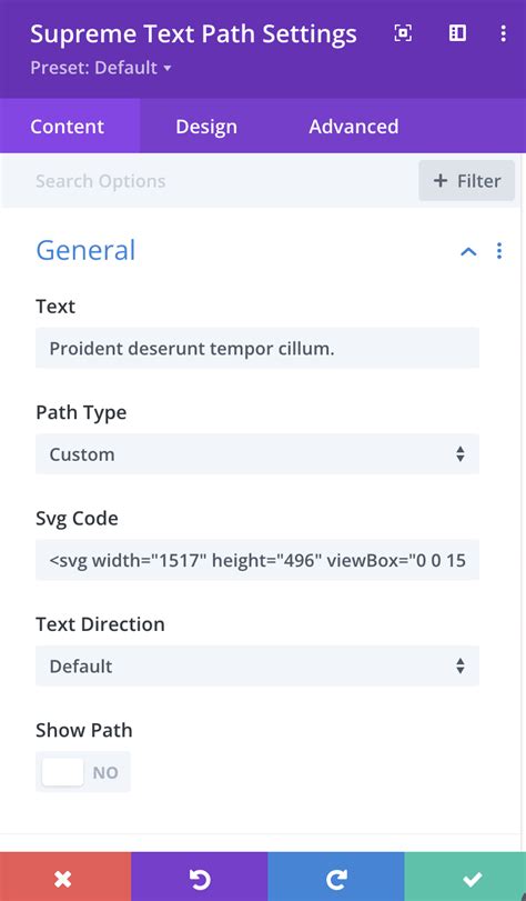 Divi Supreme Text Path Module Divi Supreme