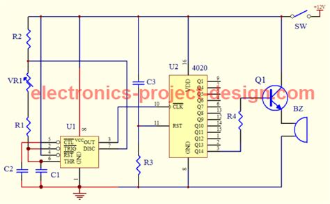 Electronic Stopwatch Circuit Diagram