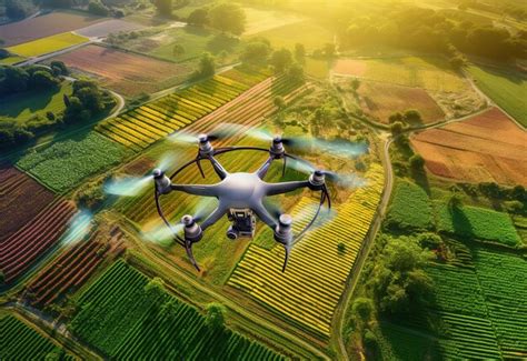 Premium Ai Image Ariel View Of Agriculture Farm Field With Drones