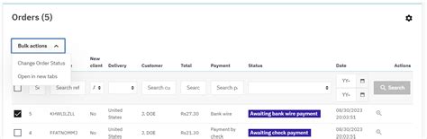 Add New Option In Orders Page Bulk Action Button For Orders List Core Developers Prestashop