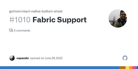 Fabric Support · Issue 1010 · Gorhomreact Native Bottom Sheet · Github