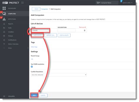 Kb7649 Add Client Computers In Eset Protect Or Eset Protect On Prem