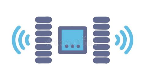 Abstract Data Transfer Signal Icon For Technology Vector Design
