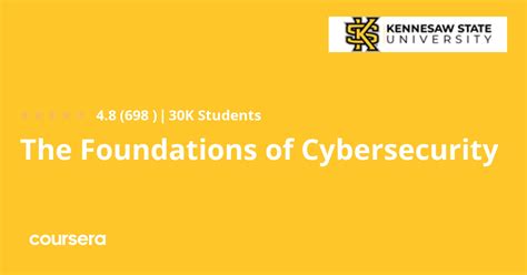 The Foundations Of Cybersecurity Coursera