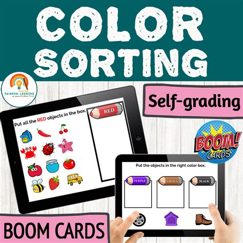 Color Sorting Boom Cards For Distance Learning Made By Teachers