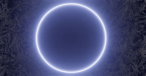 3d 렌더링 구호 텍스처의 배경에 대한 네온 빛나는 원 또는 후프 귀하의 비즈니스에 대 한 그래픽 그림입니다 3차원 형태에 대한 스톡 사진 및 기타 이미지 Istock