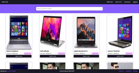 GitHub Harshgupta Ecommerce App