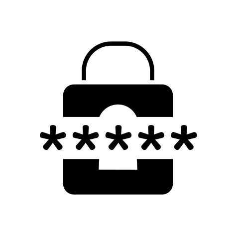 Password Icon Vector Protection Illustration Sign Security Symbol Or