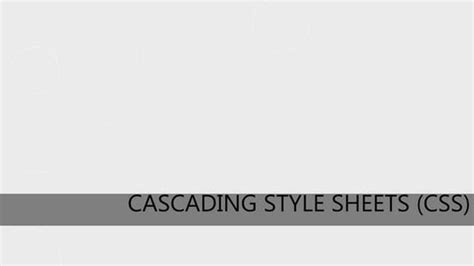 Introduction To Cascading Style Sheets Css Ppt Web Design And Html Internet