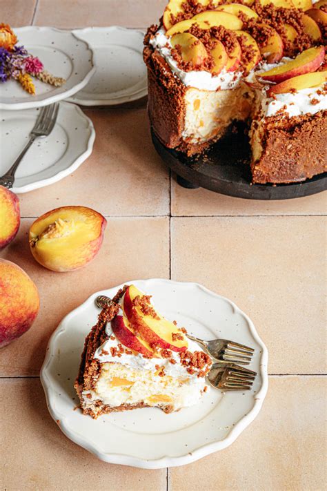 Easy Fresh Peach Cheesecake Recipe In Eves Kitchen