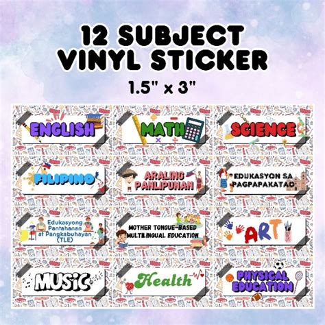 12 Subject Notebook Vinyl Sticker Shopee Philippines