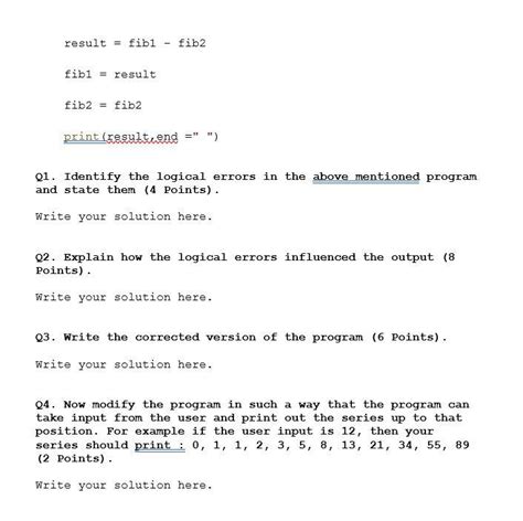 Solved Question In Mathematics The Fibonacci Numbers Chegg