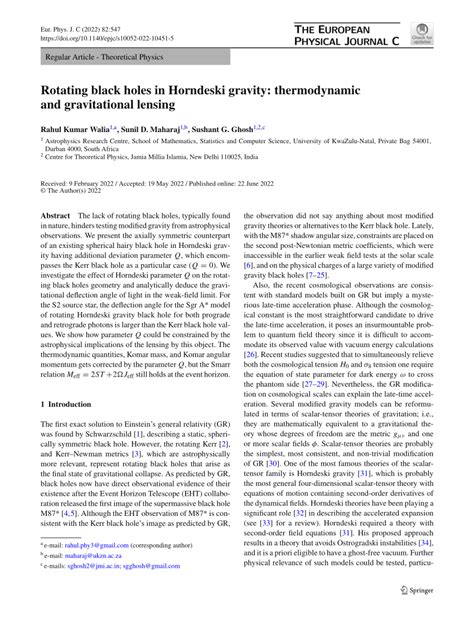 Pdf Rotating Black Holes In Horndeski Gravity Thermodynamic And