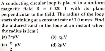 Answered A Conducting Circular Loop Is Placed In Bartleby