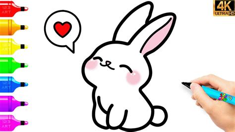 귀여운 토끼 그림 🐰토끼를 그리는 방법 😍그림 그리기 🌈쉬운 그림 Youtube