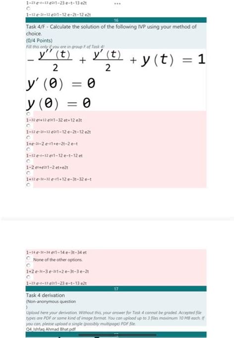 Solved E T E T E T Ett Task F Calculate The Chegg Com