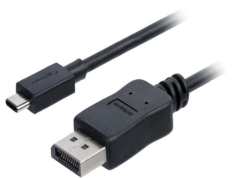 StarTech Com CDP2DPMM6B 6ft USB C To DisplayPort Cable Black 4K 60Hz DisplayPort Cable USB