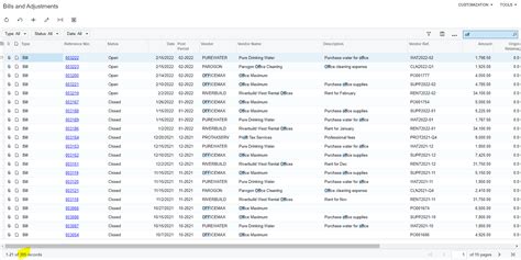 Bills And Adjustments Incorrect Excel Export Community