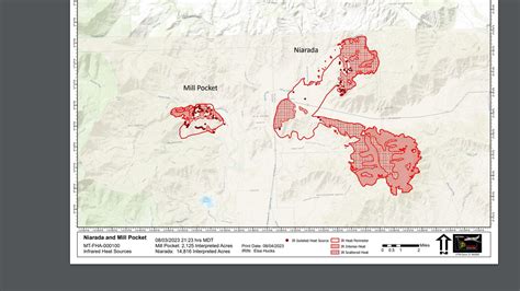 New Map Niarada Fire Grows To 14816 Acres Mill Pocket Fire At 2125