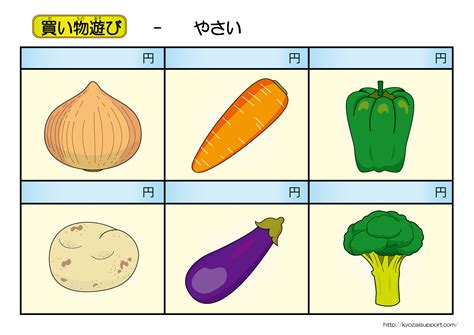 幼児教育特別支援教育に買い物遊びプリント教材