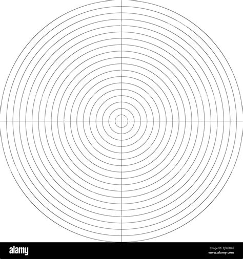 Polar Circular Grid Mesh Pie Chart Graph Element Stock Vector