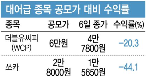 조단위 대어 줄줄이 고배따상도 사라진 공모주 시장