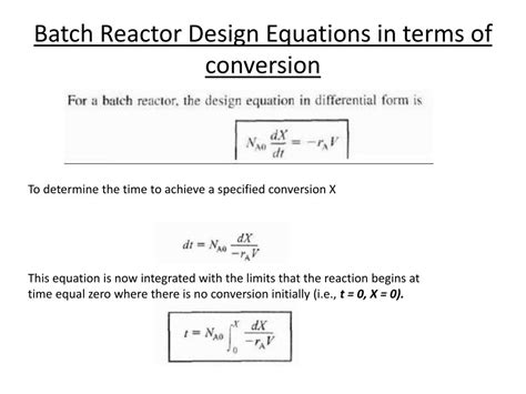 Ppt Conversion And Reactor Sizing Powerpoint Presentation Free