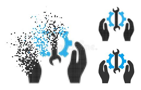 Dissolving Dot Halftone Iota Knowledge Icon Stock Vector Illustration