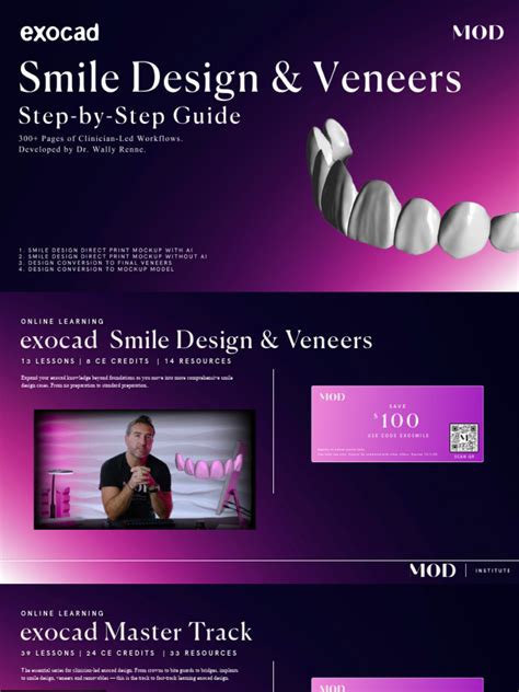 Exocad Smile Design Veneers Step By Step Guide 1 Pdf 3 D Printing Dentistry Branches