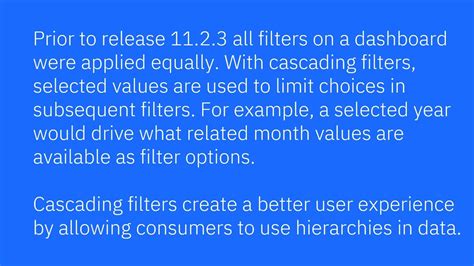 Dashboards Cascading Dashboard Filters 1123 Youtube