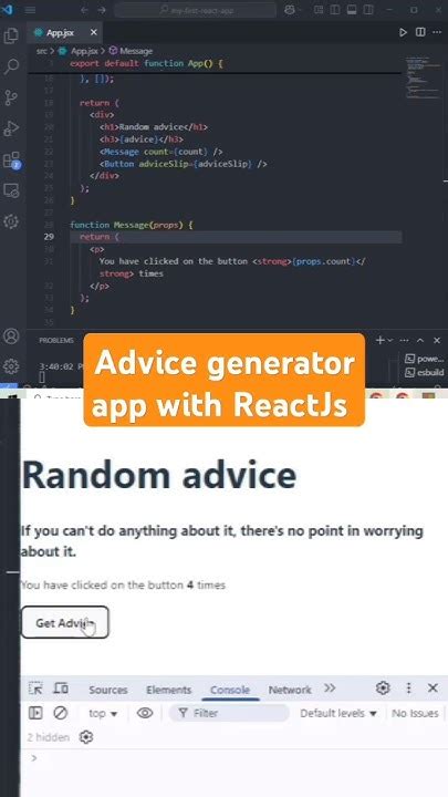 Advice Generator App With Reactjs Reactjstutorial Webdevelopmentforbeginners Coding Youtube