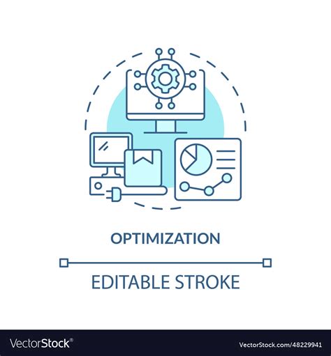 2d Customizable Optimization Blue Icon Concept Vector Image